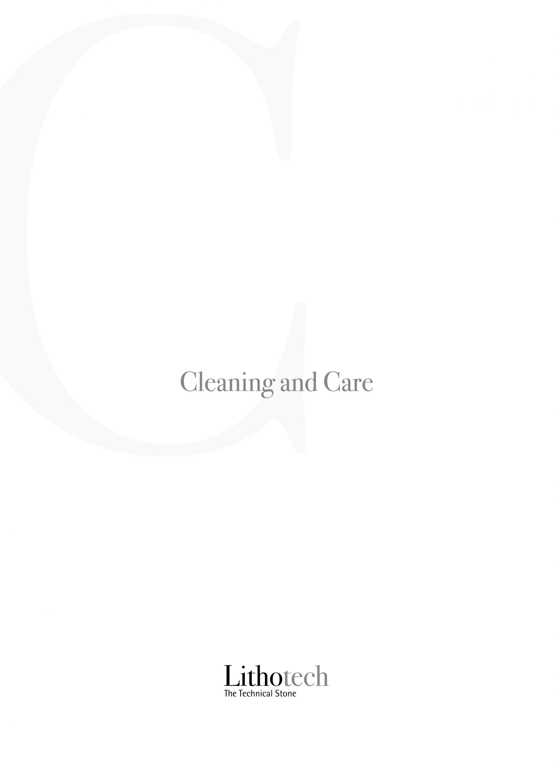Cleaning & Care - Lithotech | The Technical Stone | EN